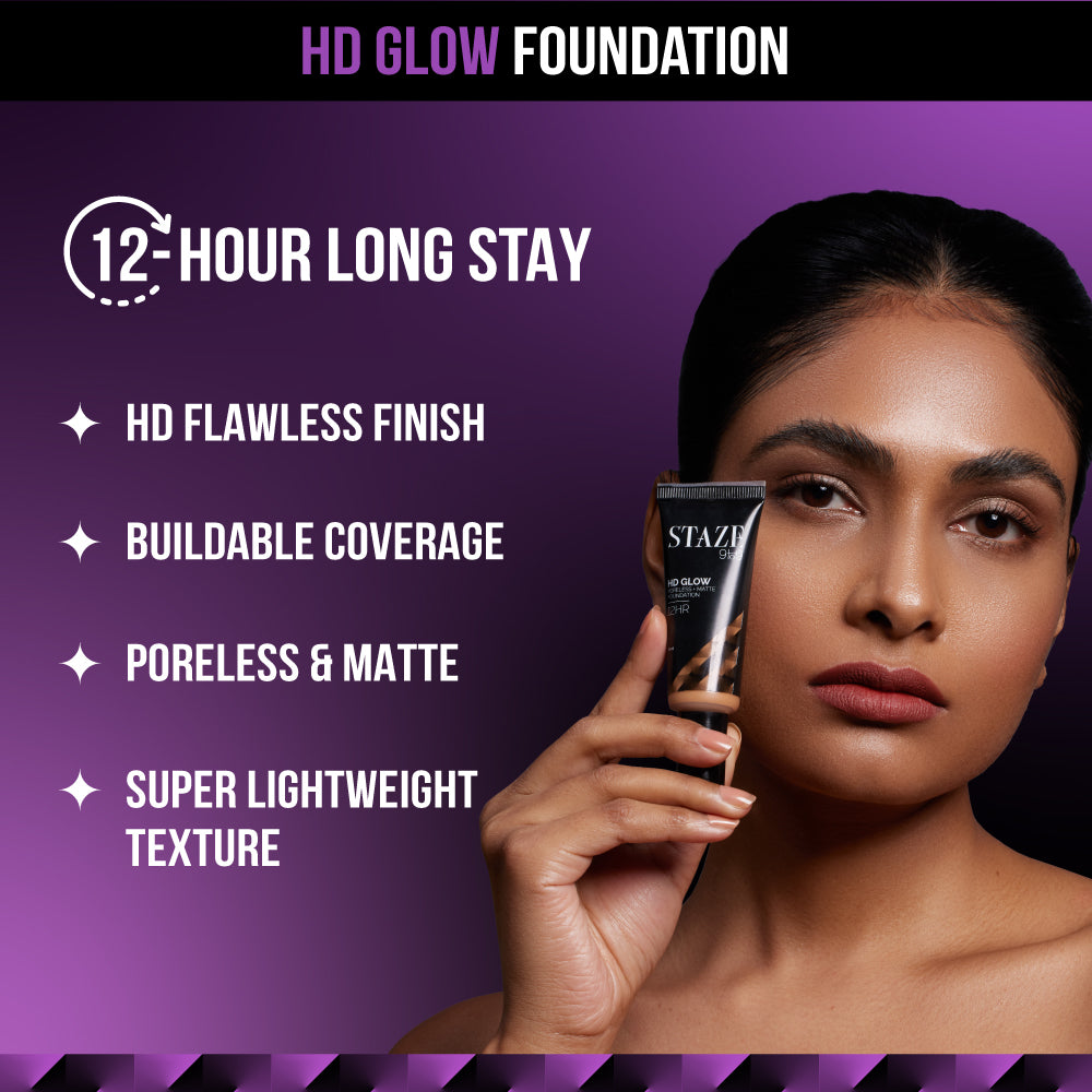 Staze HD Glow - Longwear Foundation- 105C Swan – Staze Beauty