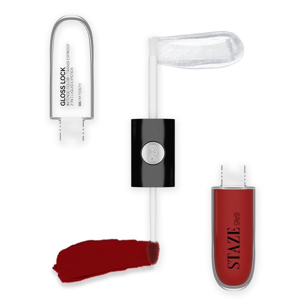 Gloss Lock 2-in-1 Liquid Lipstick - 06 I'm Feisty – Staze Beauty